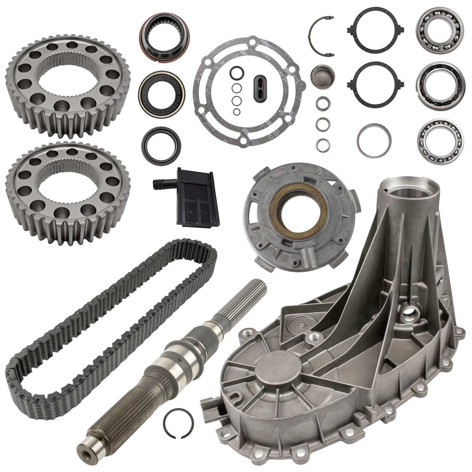NP261XHD Transfer Case Half Rebuild Kit w/ Bearings Chain Sprockets Pu ...